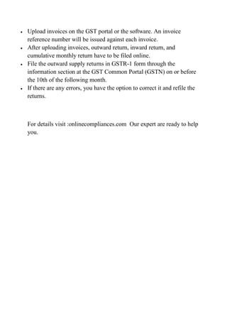 Guide to file gst return | PDF