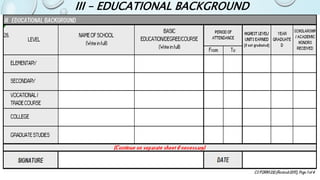 Guide to filling PDS (Revised 2017) | PPTX