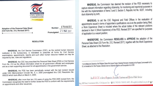 Guide to filling PDS (Revised 2017) | PPTX