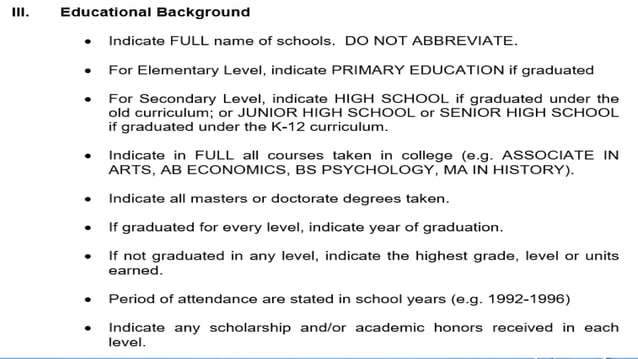 Guide to filling PDS (Revised 2017) | PPTX