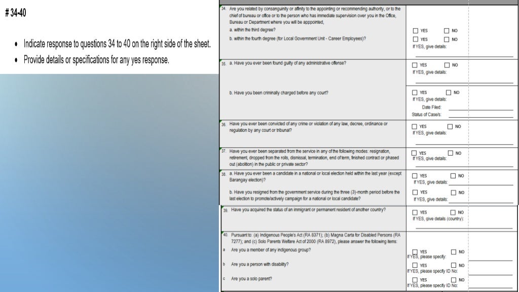 Guide to filling PDS (Revised 2017)