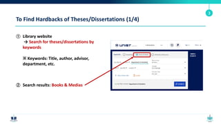 Guide to finding UNIST theses dissertations(201907)_Eng | PDF