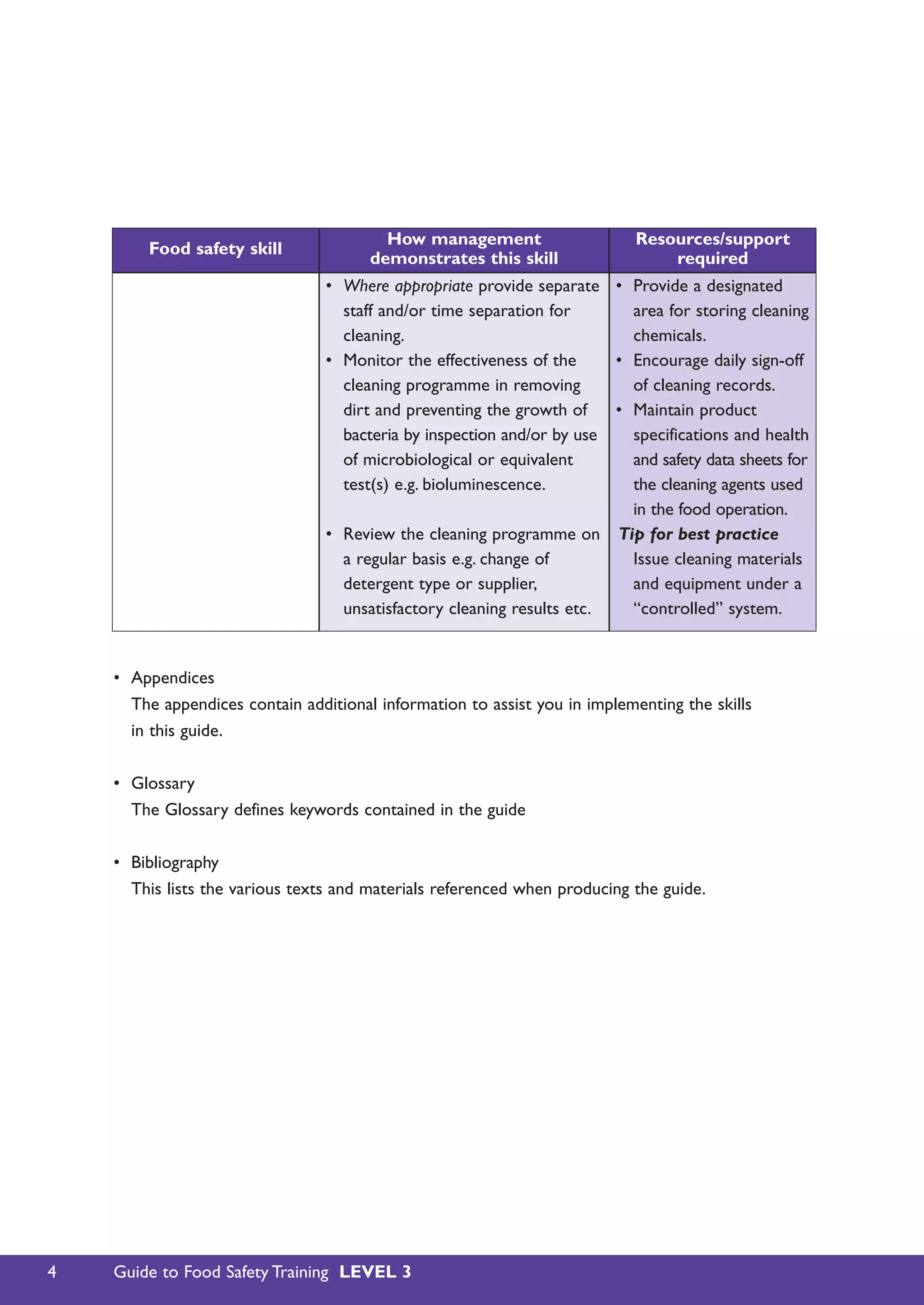 Guide to food_safety_training_l3 | PDF