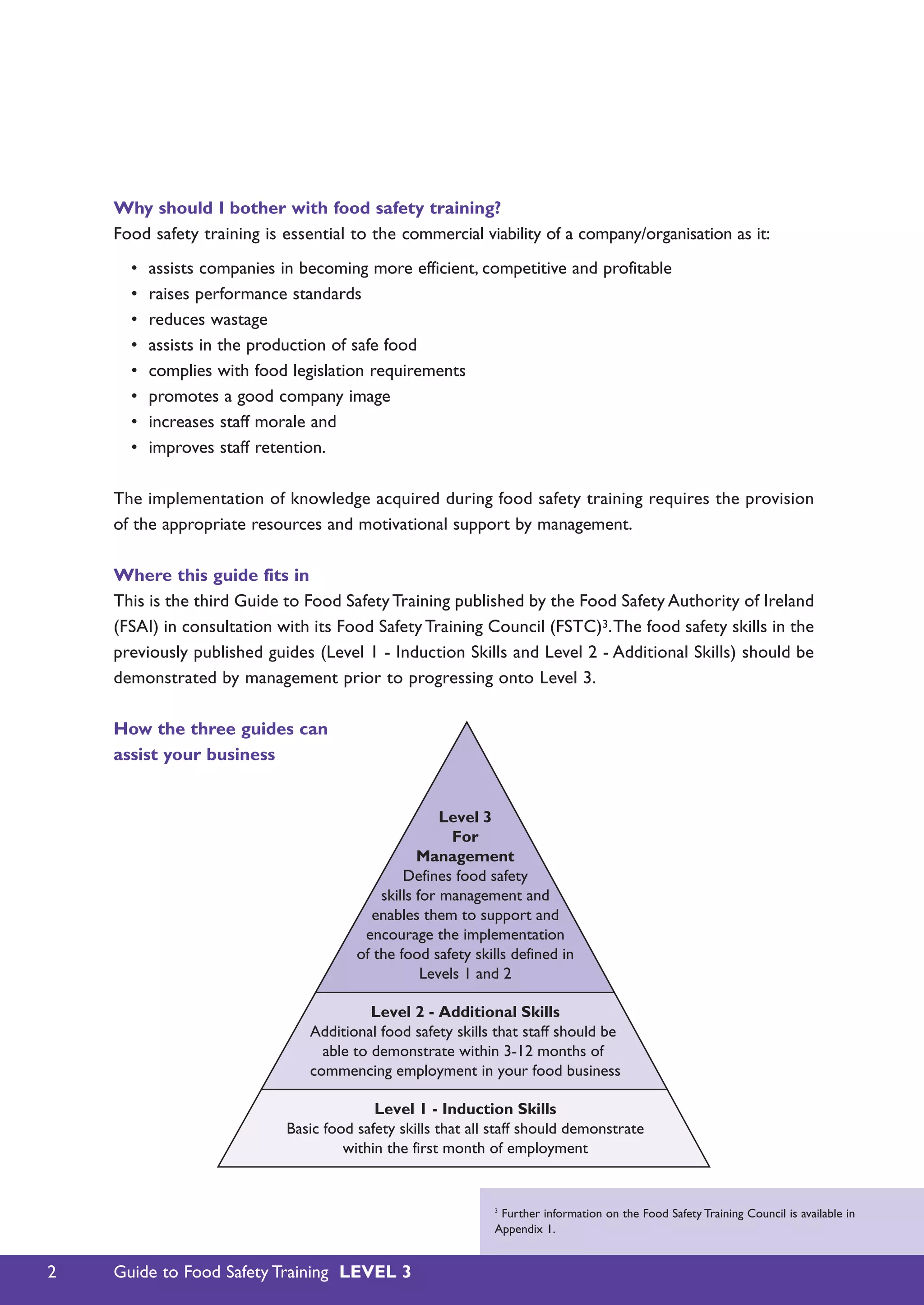 Guide to food_safety_training_l3 | PDF
