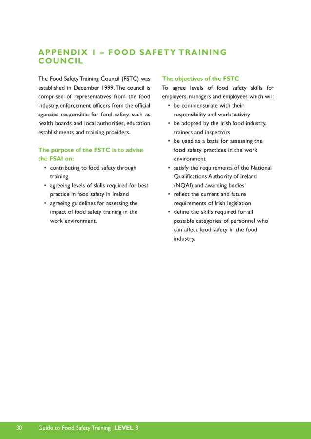 Guide to food_safety_training_l3 | PDF