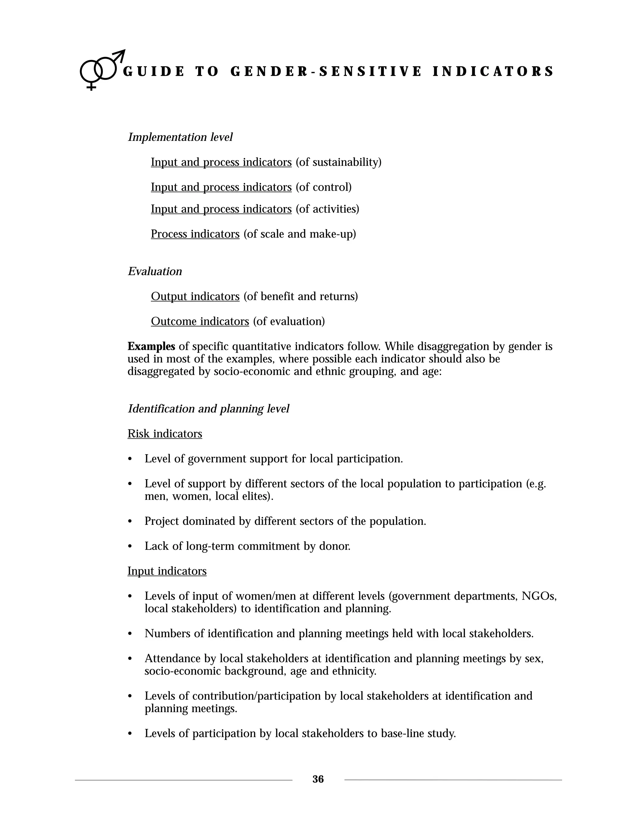 Guide to Gender-Sensitive Indicators | PDF