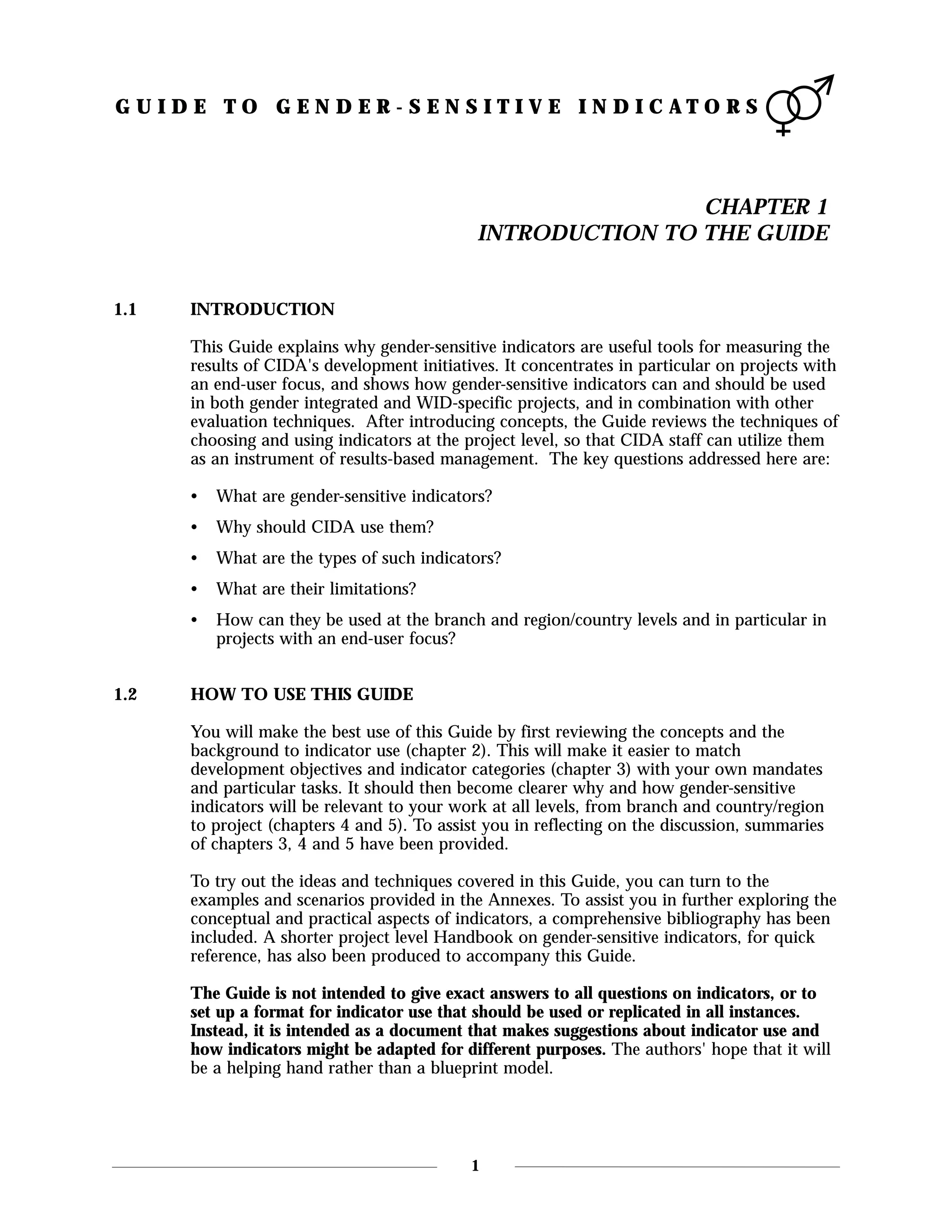 Guide to Gender-Sensitive Indicators | PDF