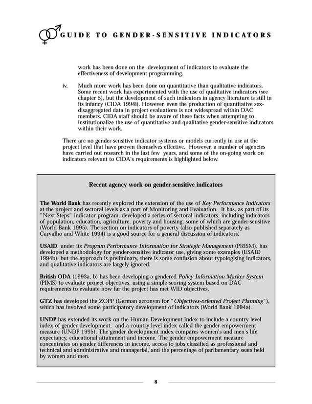 Guide to Gender-Sensitive Indicators | PDF
