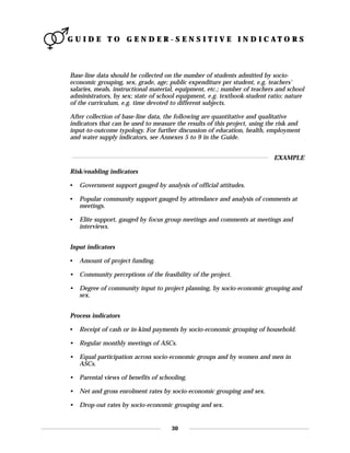 Guide to Gender-Sensitive Indicators | PDF