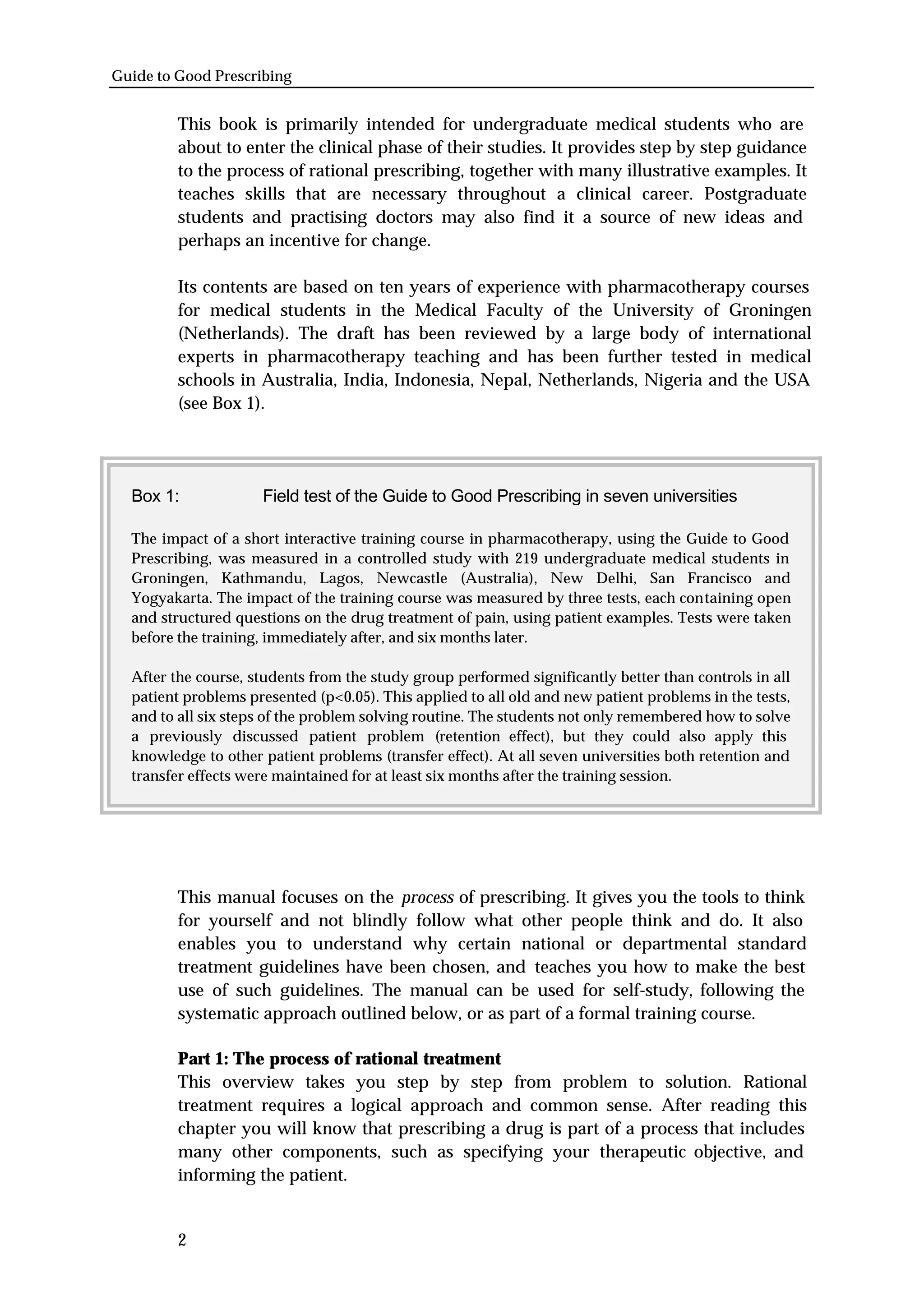 Guide to good prescribing (WHO) | PDF