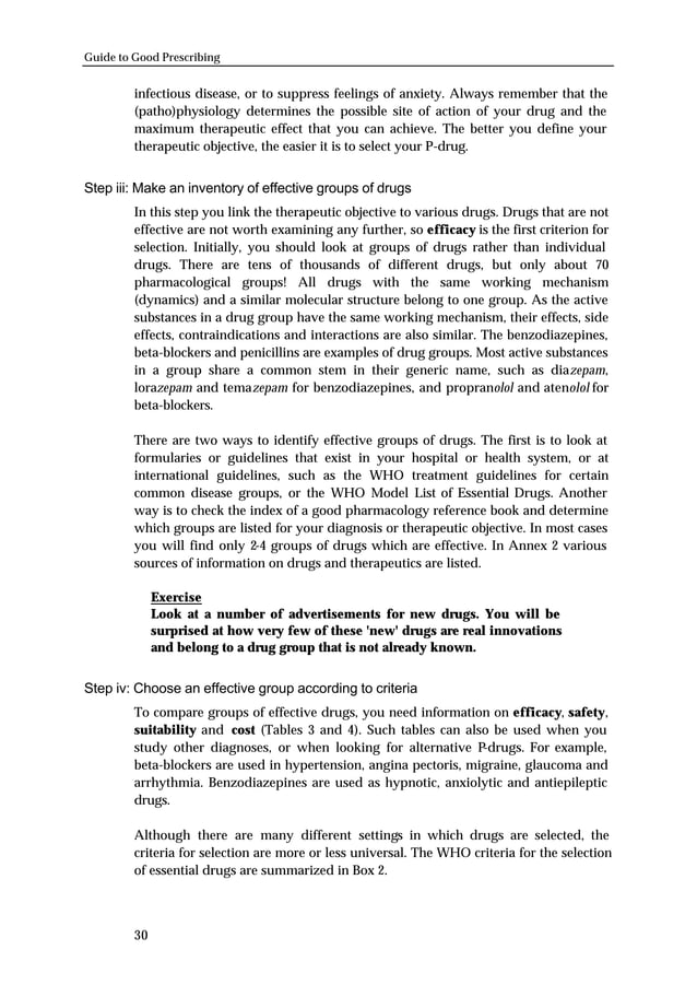 Guide to good prescribing (WHO) | PDF
