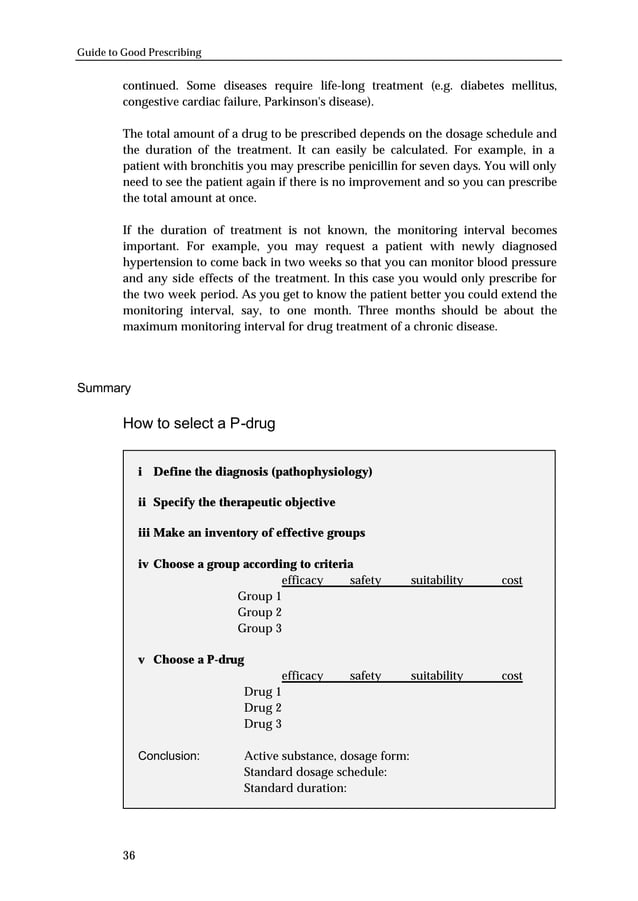 Guide to good prescribing (WHO) | PDF