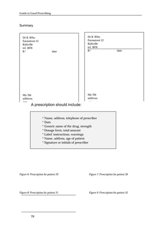 Guide to good prescribing (WHO) | PDF