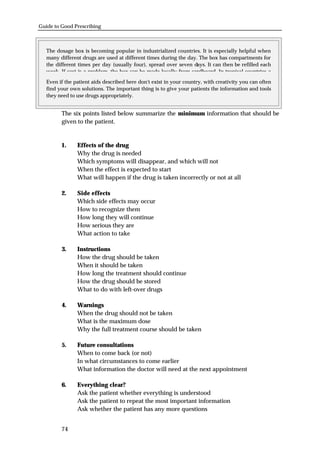 Guide to good prescribing (WHO) | PDF