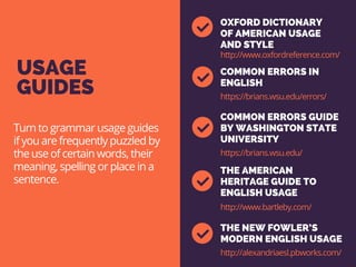 Guide to grammar and writing | PPT