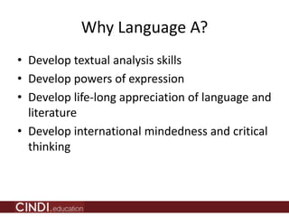 Guide to the IBDP Language A guide | PPTX