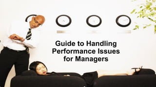 Guide to handling performance issues for managers | PDF