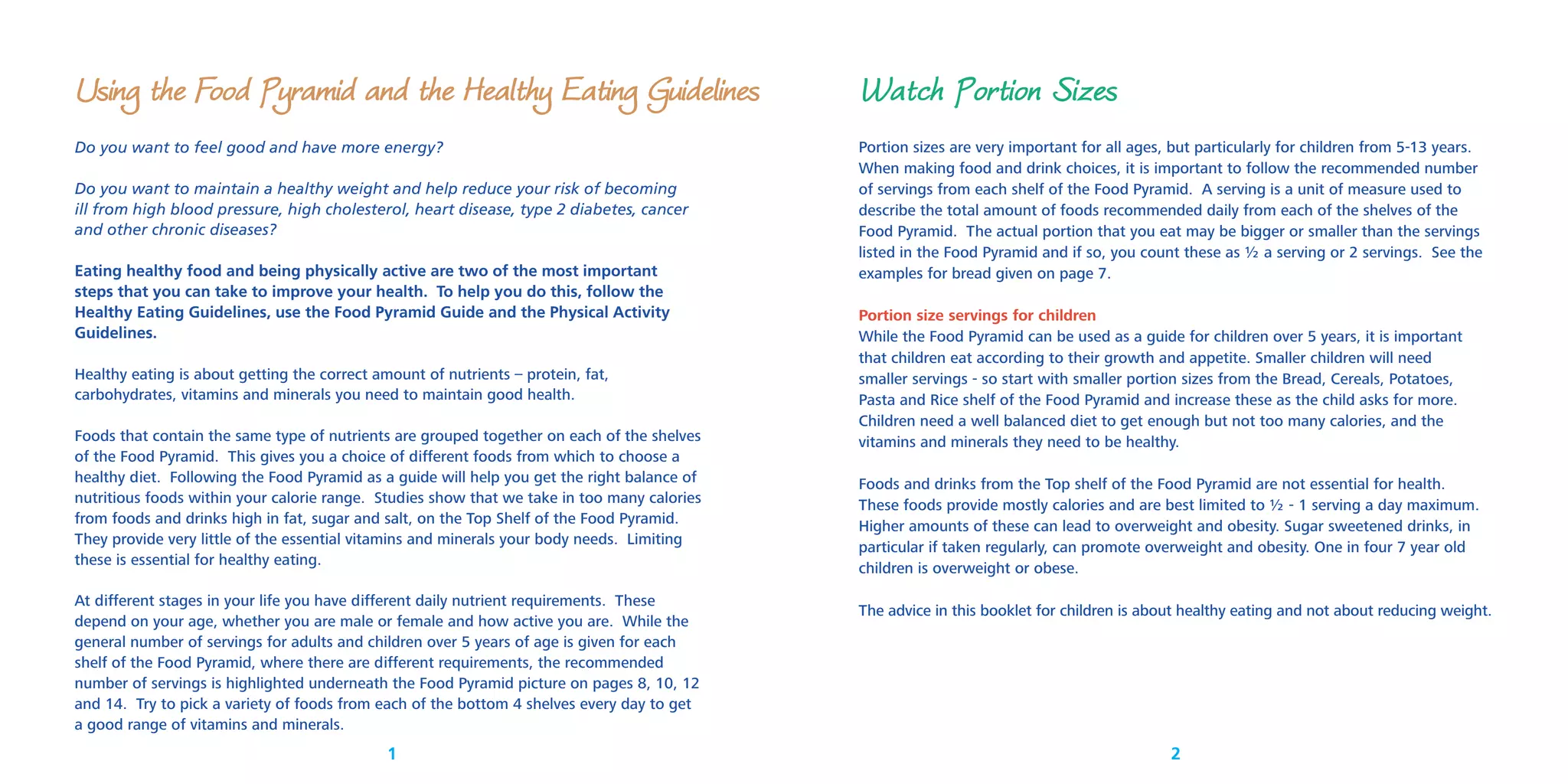 Guide to Healthy Eating Using the Food Pyramid | PDF