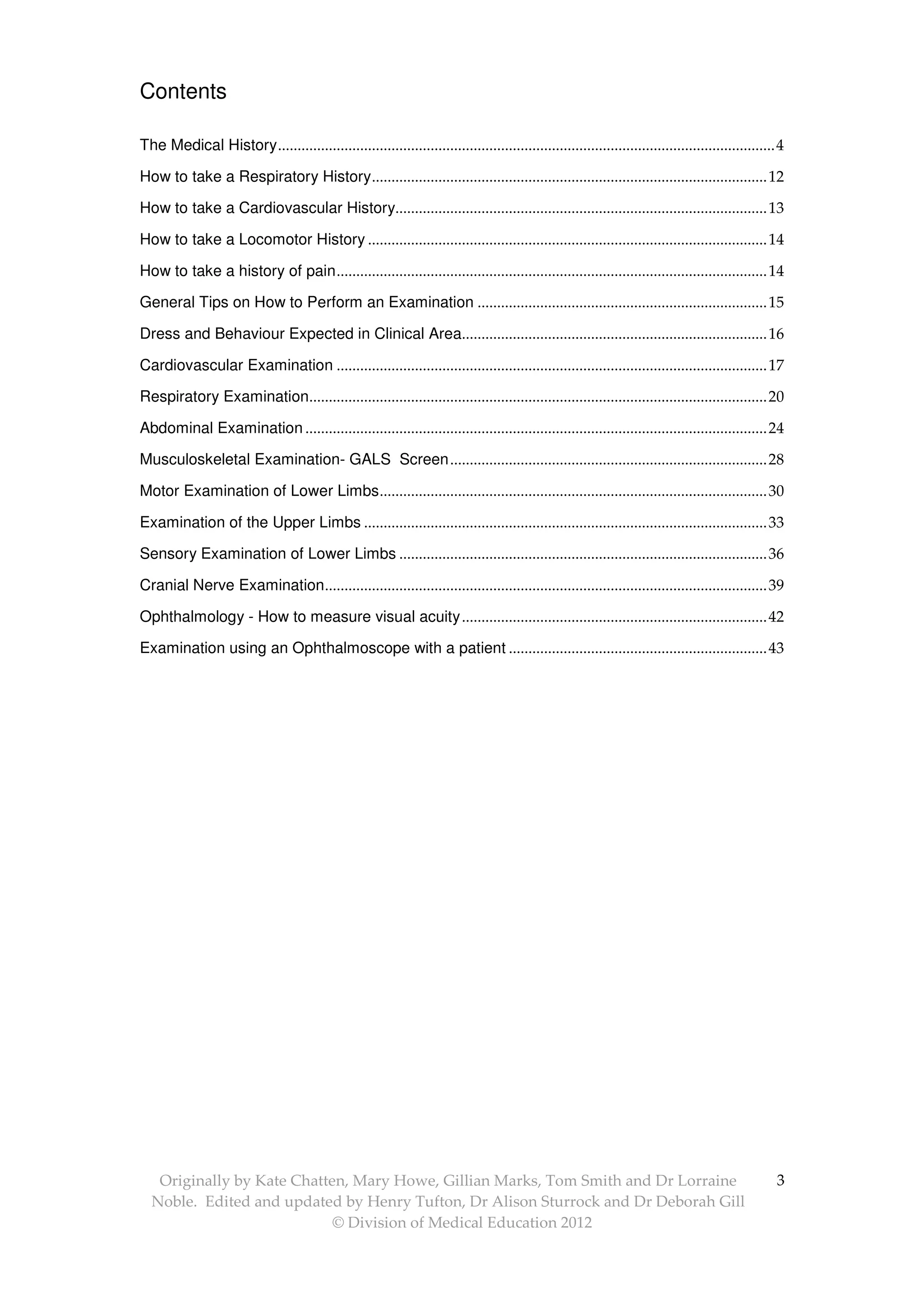 Guide to history taking & examination | PDF