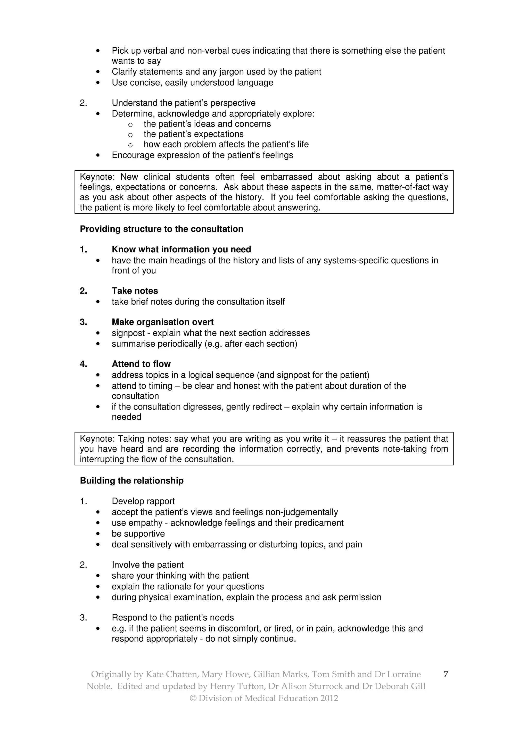 Guide to history taking & examination | PDF