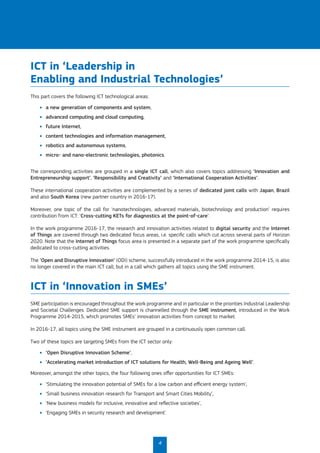 A guide to ICT-related activities in WP2016-17 | PDF