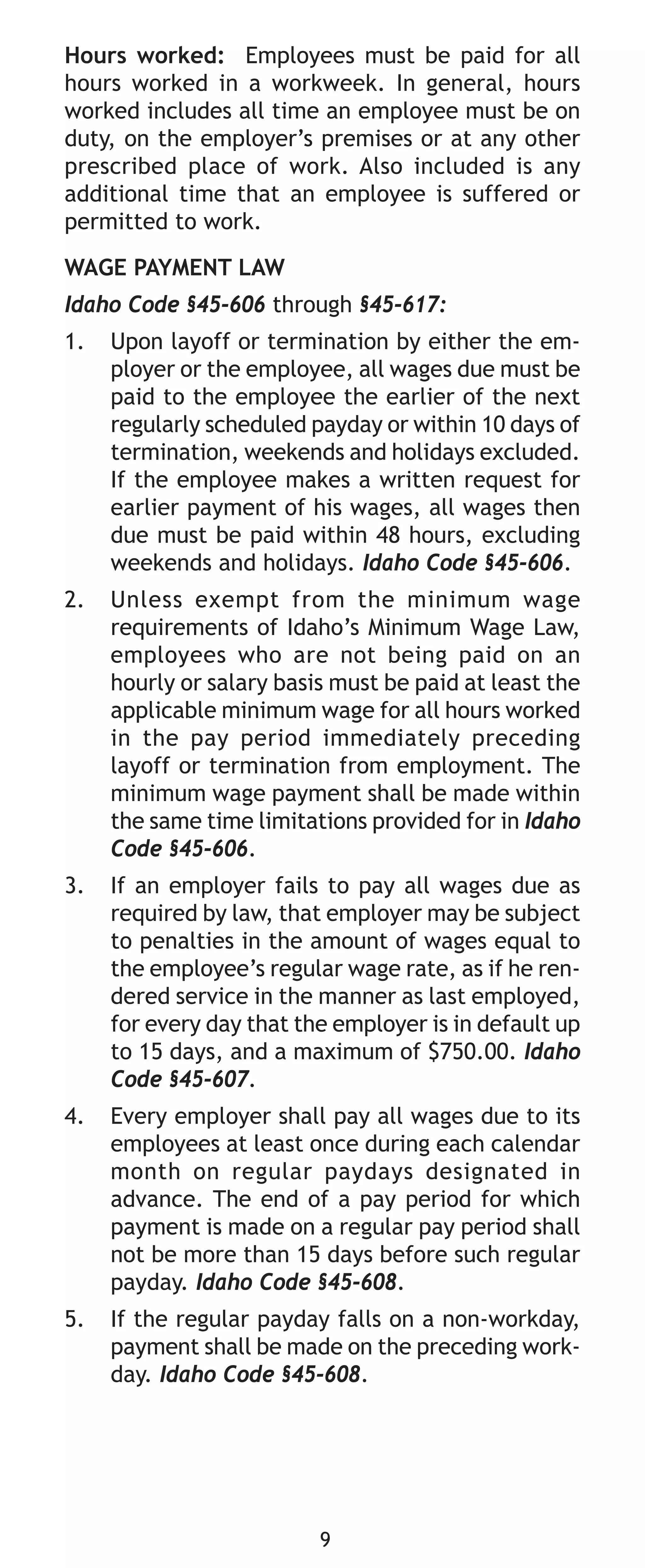 Guide to idaho labor laws | PDF
