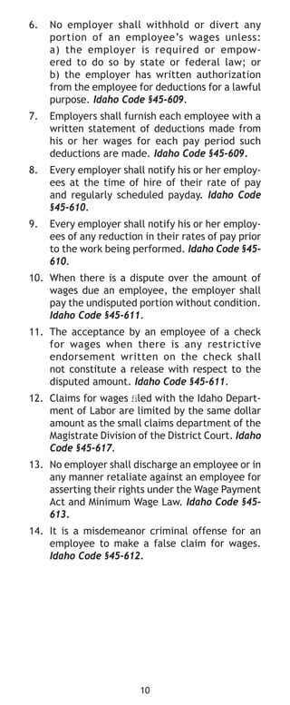 Guide to idaho labor laws | PDF