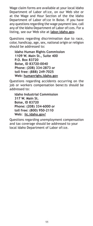 Guide to idaho labor laws | PDF