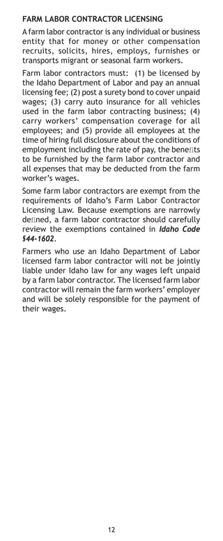 Guide to idaho labor laws | PDF