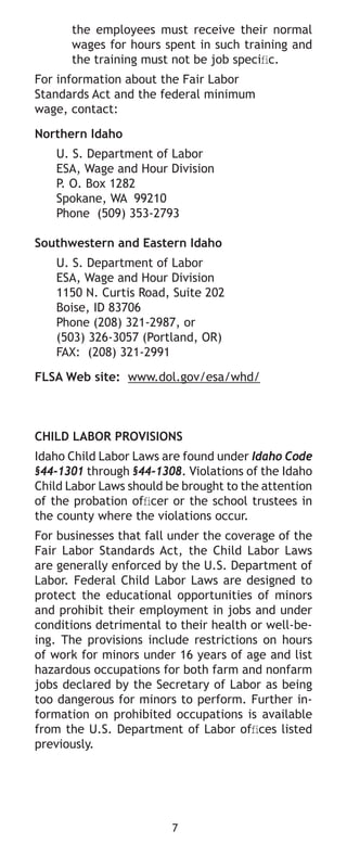 Guide to idaho labor laws | PDF
