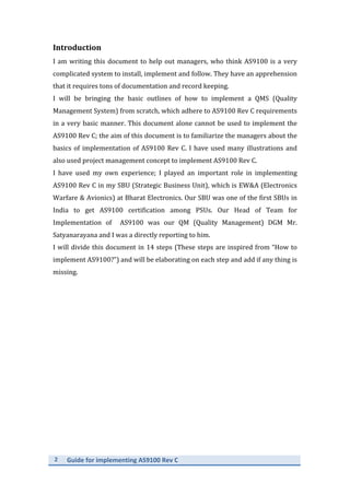 Guide to implement AS9100 Rev C | PDF