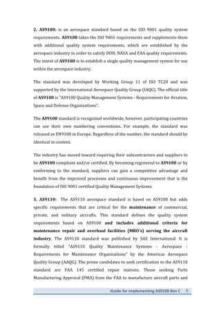 Guide to implement AS9100 Rev C | PDF