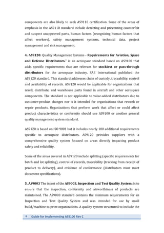 Guide to implement AS9100 Rev C | PDF