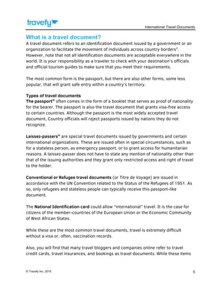 Guide to International Travel Documents | PDF