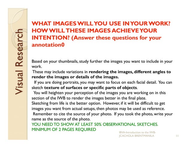 Guide to Writing the IWB