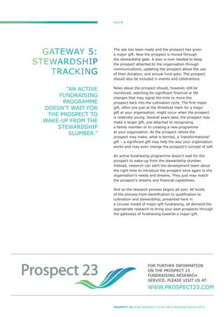 Guide to major gift fundraising prospect 23 | PDF
