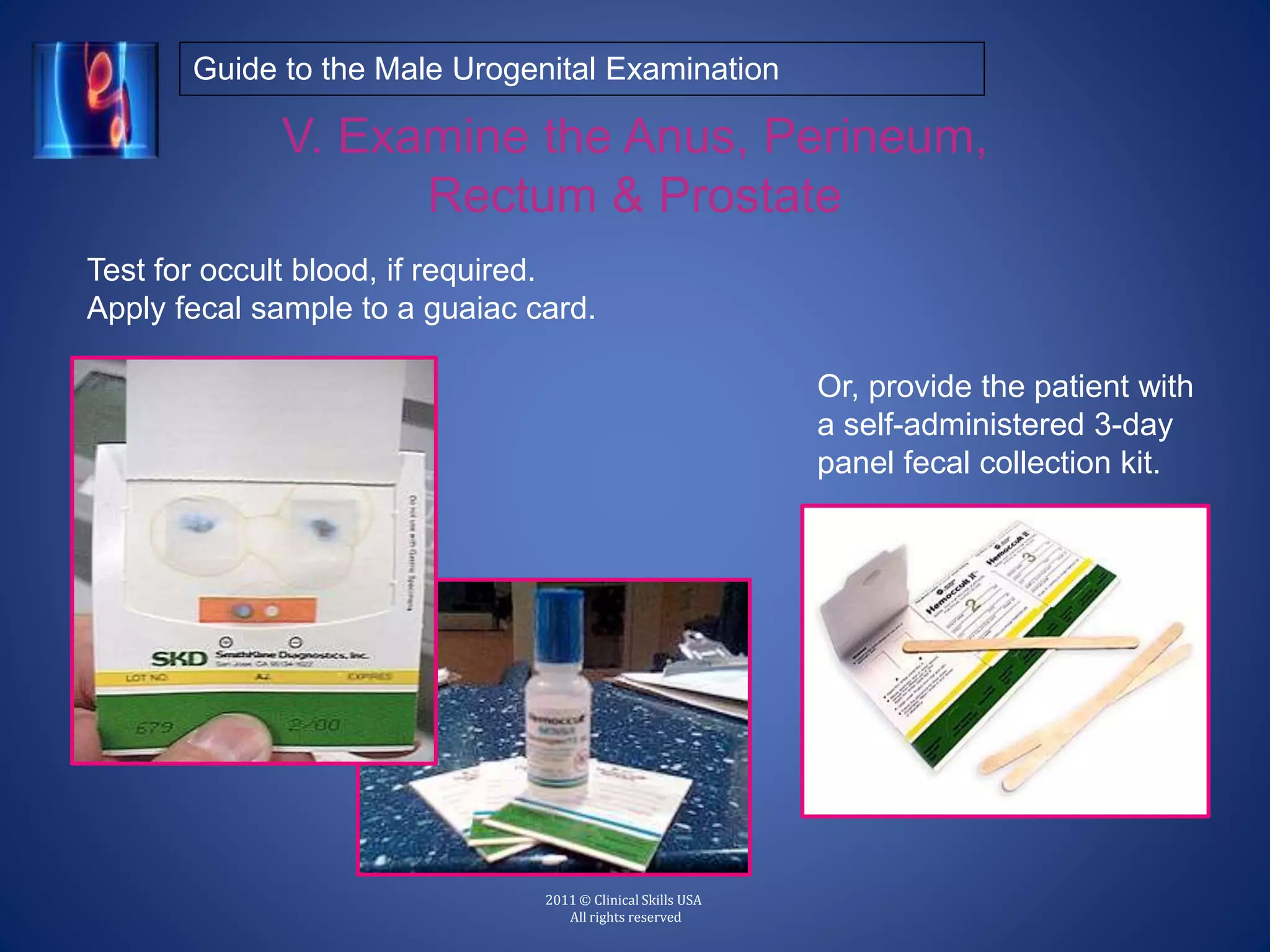 A Guide to the Clinical Male Urogenital Examination | PPTX