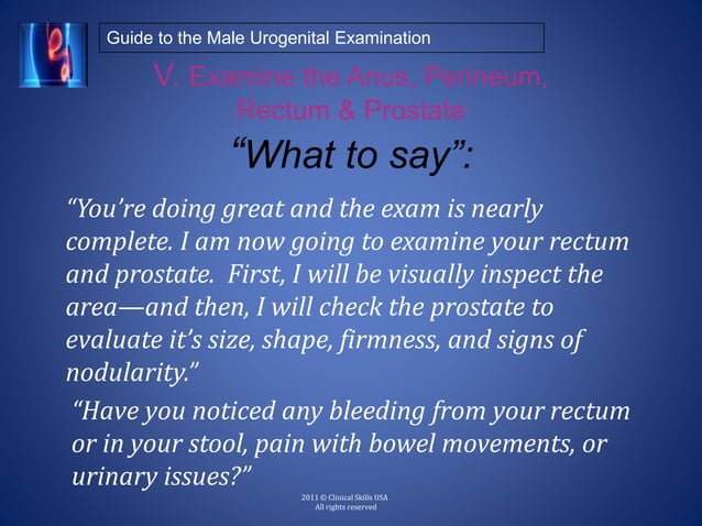 A Guide to the Clinical Male Urogenital Examination | PPTX | Sexual ...
