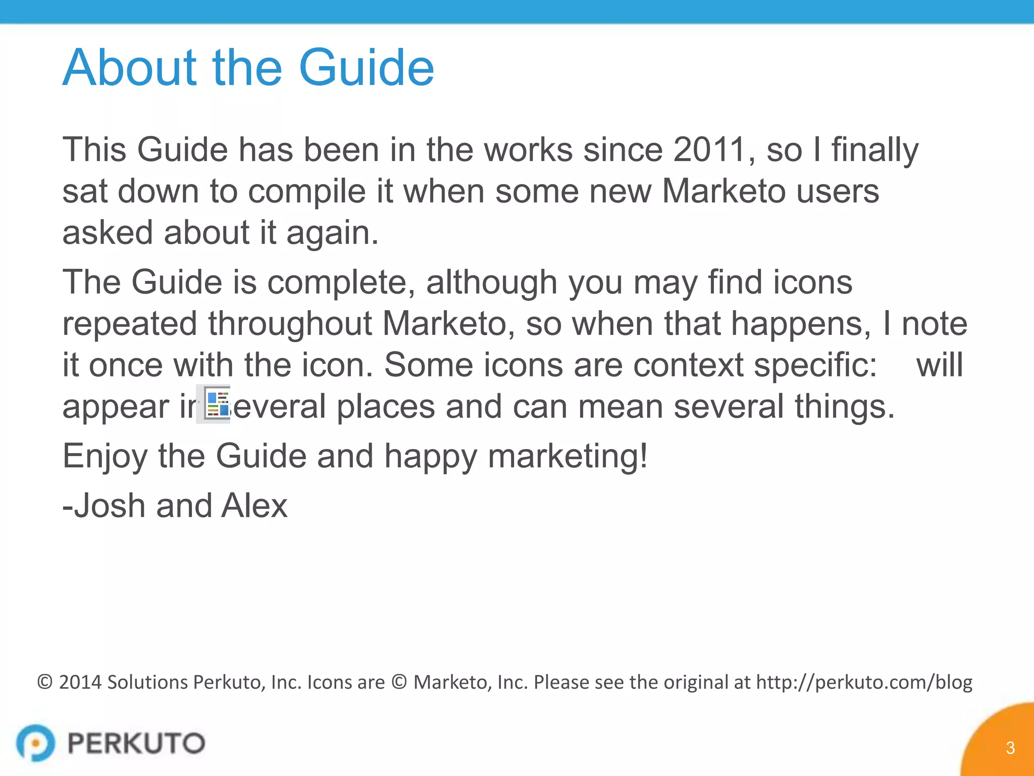 Guide to Marketo Icons - 2014 | PPTX | Desktop Publishing | Computer ...