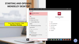 Guide to Mendeley Desktop | PPT