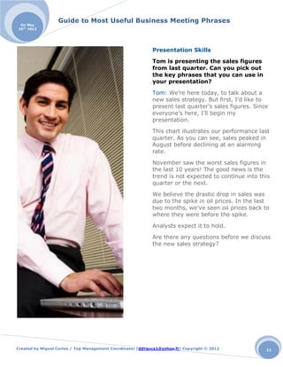 Guide To Most Useful Business Meeting Phrases | PDF