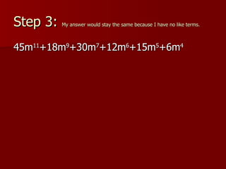 Guide to multiplying trinomials | PPT