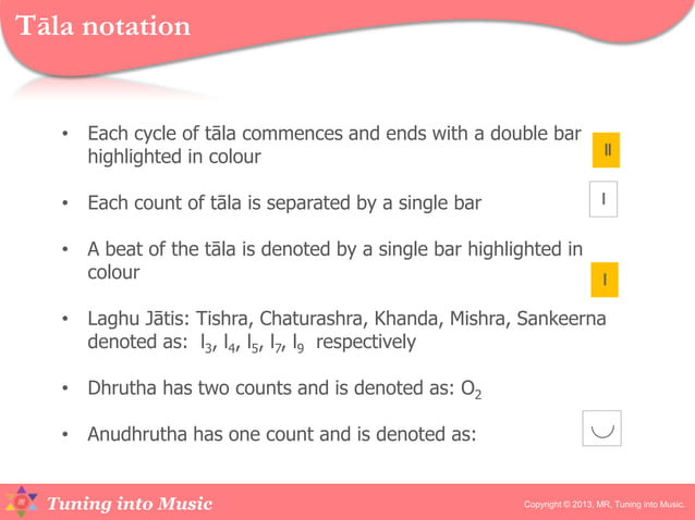 Guide to understanding Carnatic Music Notations | PPSX | Classical ...
