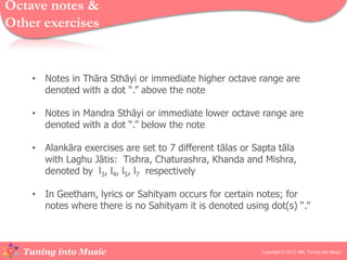 Guide to understanding Carnatic Music Notations | PPSX