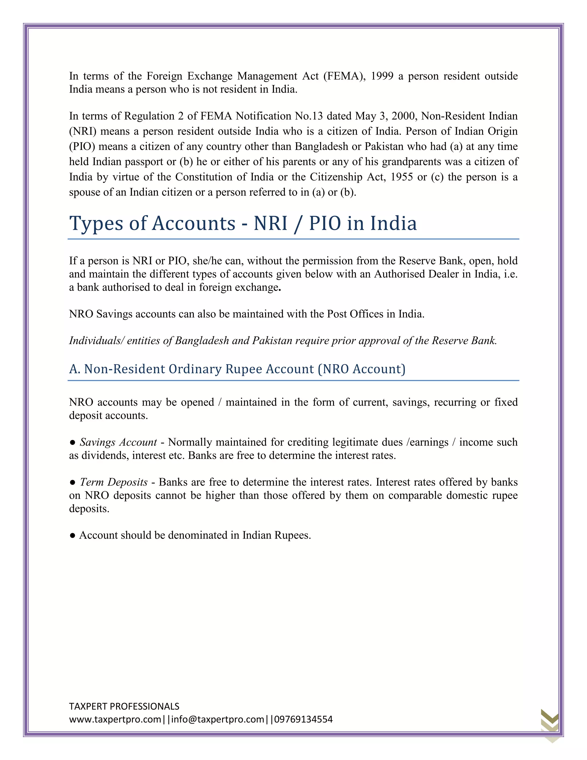 Guide to NRI Investment | PDF