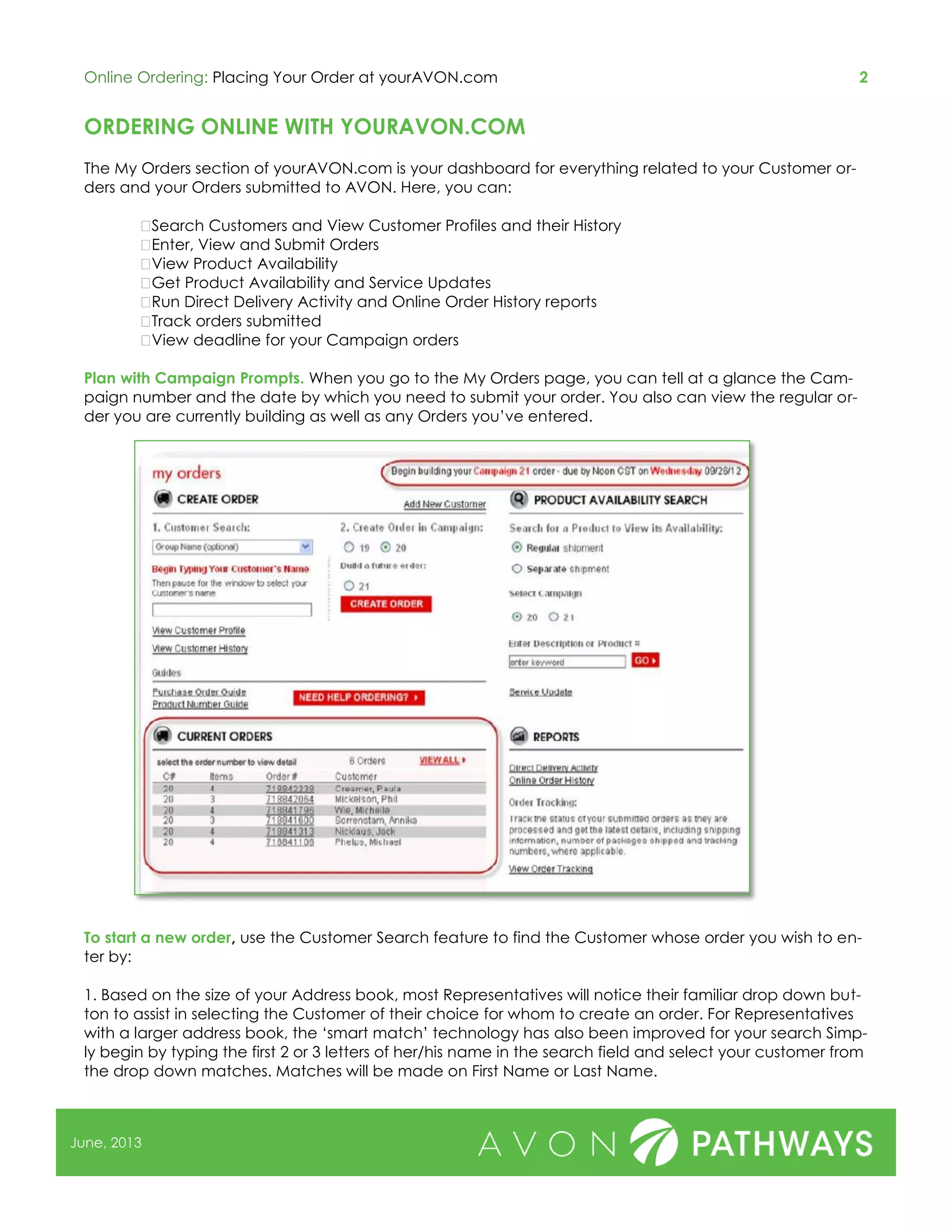 Guide to placing your Avon order online | PDF