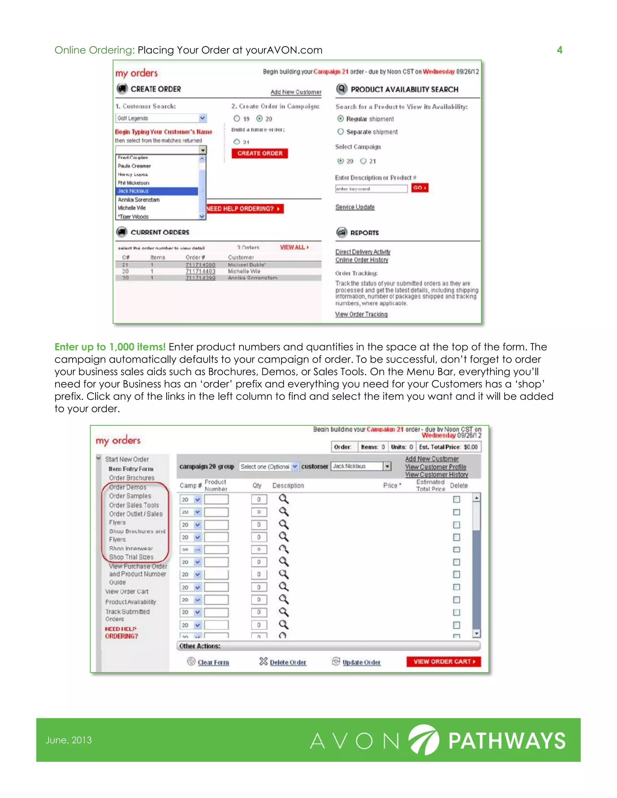 Guide to placing your Avon order online | PDF