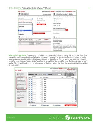 Guide to placing your Avon order online | PDF