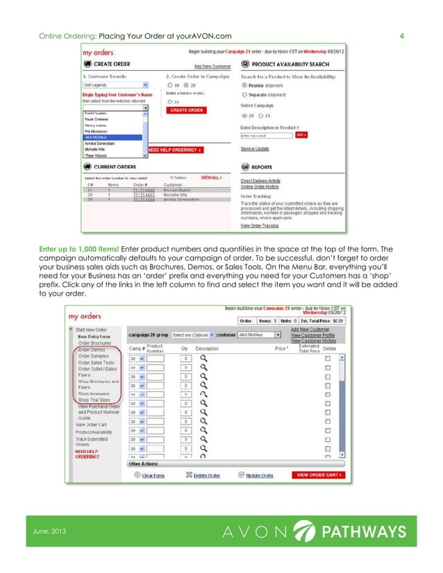 Guide to placing your Avon order online | PDF | Technology & Computing