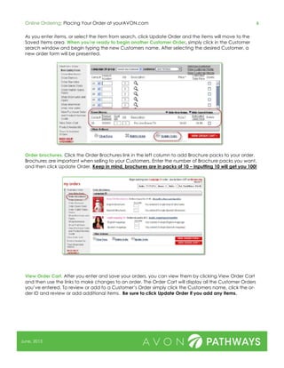 Guide to placing your Avon order online | PDF